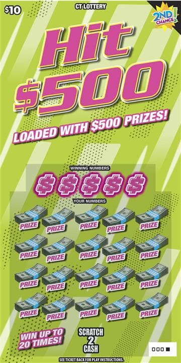 Hit $500 (#1834) - Connecticut Scratch-Off | ScratchOdds