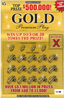 GOLD Premium Play (#1870) - Georgia Scratch-Off | ScratchOdds
