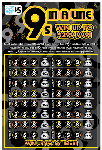 9s in a line logo (#7618) - Illinois Scratch-Off | ScratchOdds
