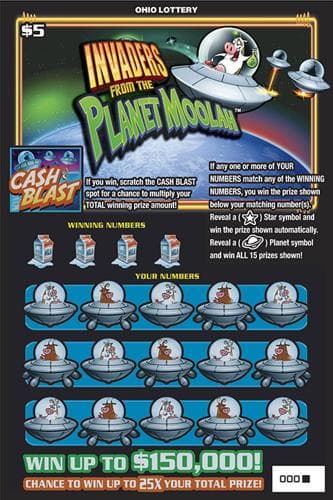 Invaders from the Planet Moolah (#1006) - Ohio Scratch-Off | ScratchOdds