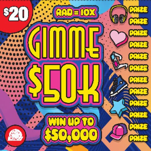 GIMME $50K (#1234) - West Virginia Scratch-Off | ScratchOdds